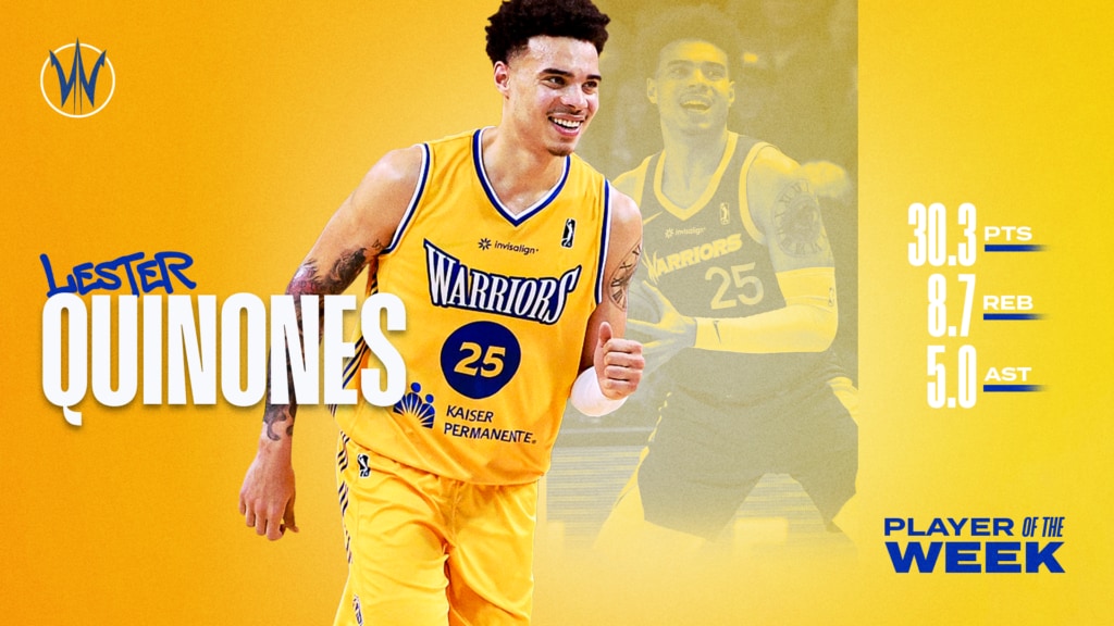 Lester Quinones Named NBA G League Player of the Week - Santa Cruz Warriors