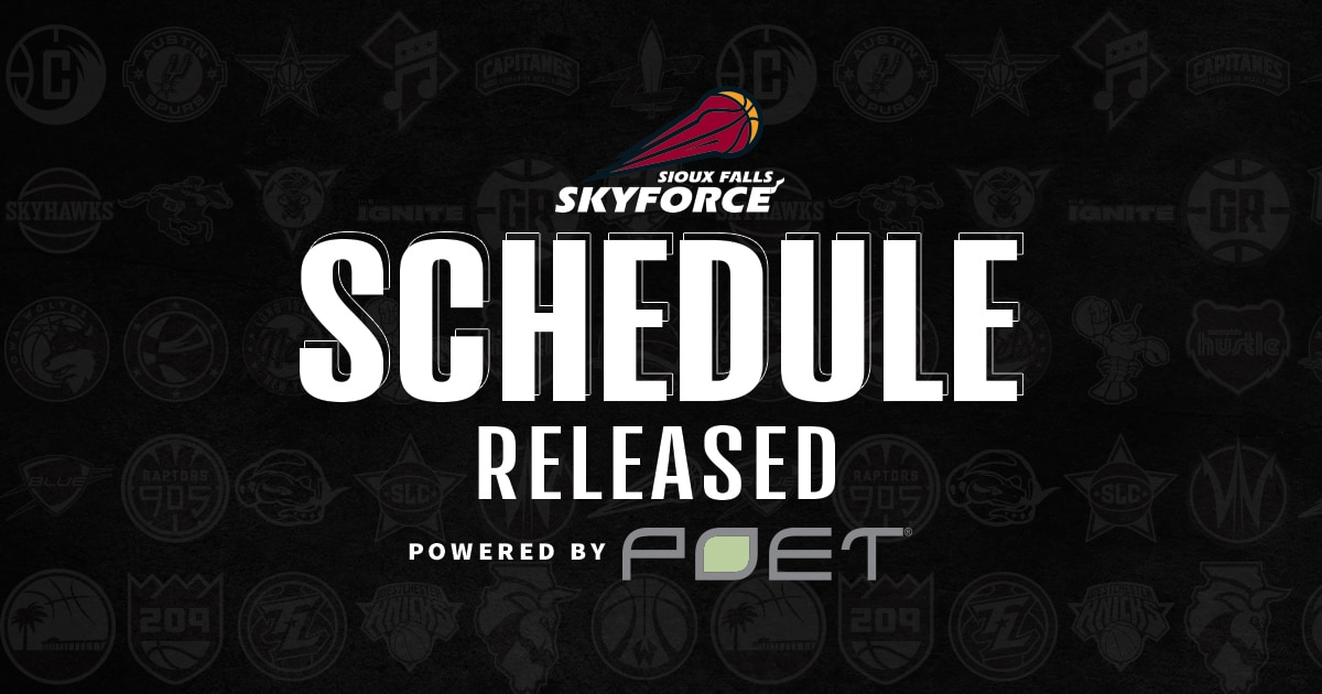 SKYFORCE ANNOUNCES COMPLETE 2021-22 SEASON SCHEDULE - Sioux Falls Skyforce
