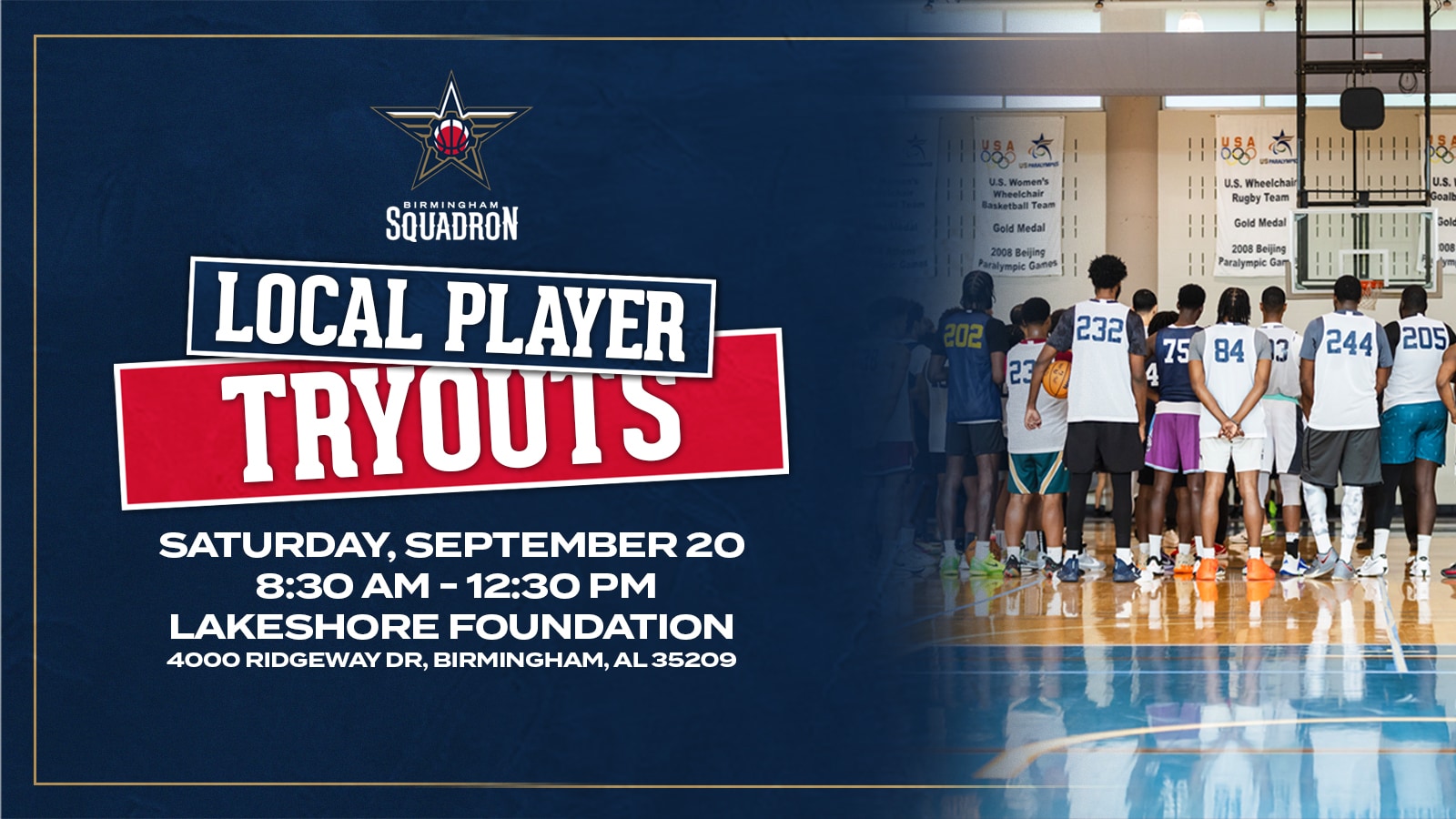 BIRMINGHAM SQUADRON TO HOLD LOCAL PLAYER OPEN TRYOUT - Birmingham Squadron