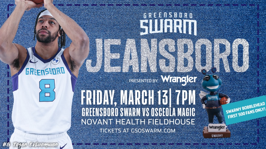 Greensboro Swarm Reveal Themed Jersey for Jeansboro Night, Swarmy ...
