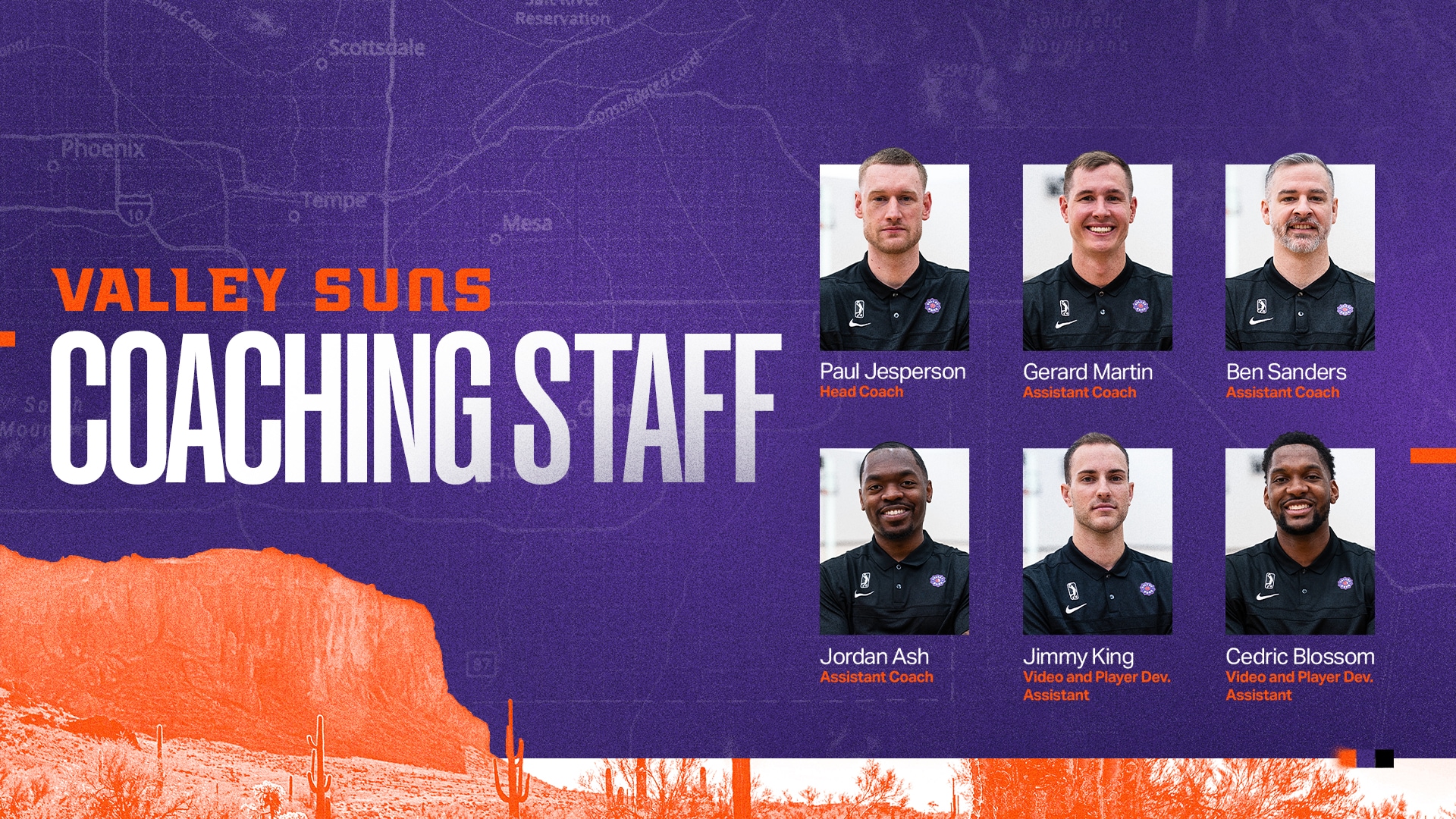 VALLEY SUNS ANNOUNCE HEAD COACH PAUL JESPERSON’S COACHING STAFF ...